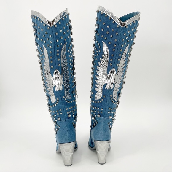 Azalea Wang | Shoes | Nwt Azalea Wang Americana Upbeat Rhinestone Cowboy Boots | Poshmark